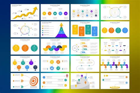 Curved Arrow Clipart PowerPoint Template Presentation Template 130552