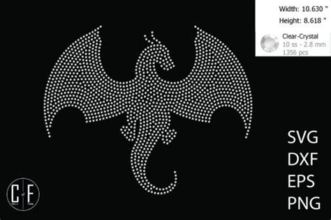 Flying Dragon Rhinestone Template Graphic By Campusoffashion · Creative