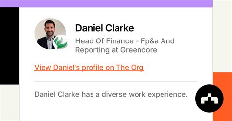Daniel Clarke Head Of Finance Fpanda And Reporting At Greencore The Org