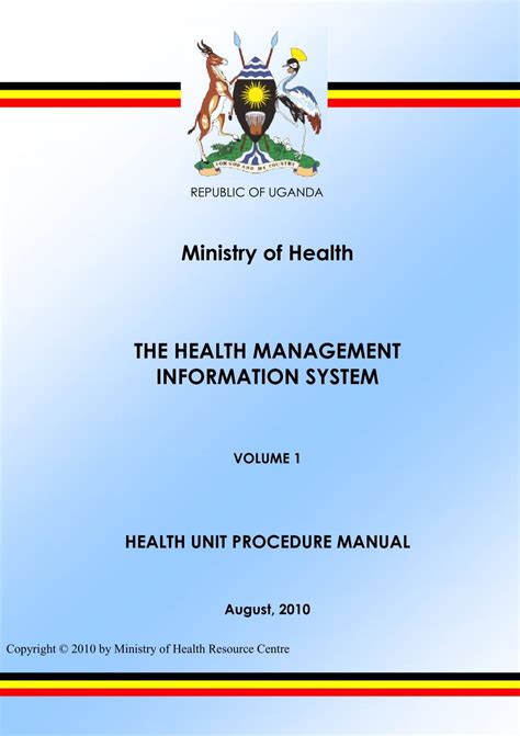 Health Facility Revised Hmis Manual Ministry Of Health