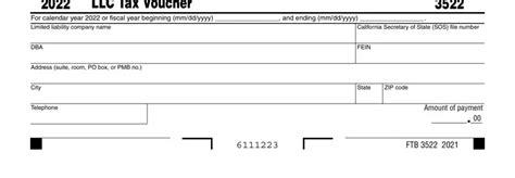 2023 Form Ftb 3522 Printable Forms Free Online