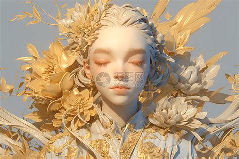 幽雅女孩插画图片下载 正版图片601140428 摄图网