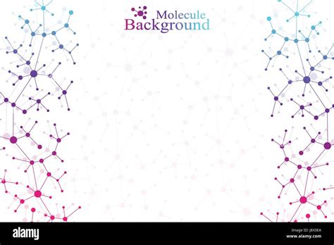 Colorful Graphic Background Molecule And Communication Connected Lines With Dots Medicine