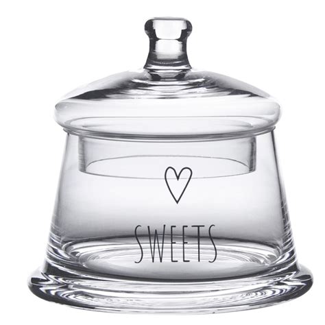 Clayre Eef Voorraadpot Deksel Ø x cm Glas Rond Hart Sweets