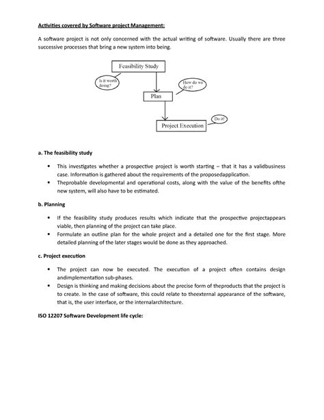Spm Unit I Spm Unit 1 Activities Covered By Software Project
