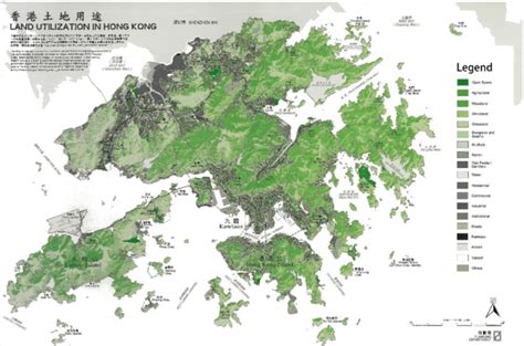 urban natural green and open space distribution in hong kong