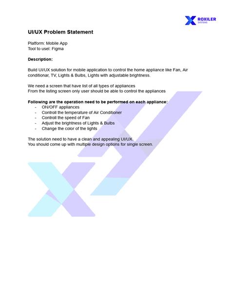 Intern Ui Ux Problem Statement Pdf