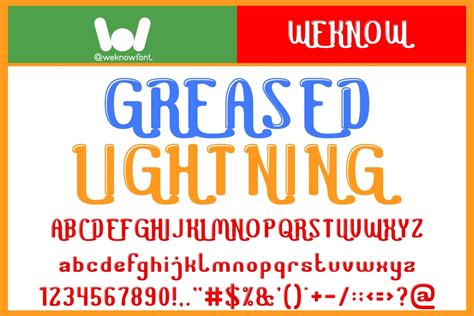 Greased Lightning Font By Weknow · Creative Fabrica