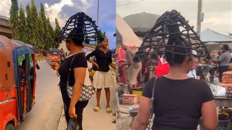 Girl Did Such A Unique Hairstyle Video Went Viral On Social Media