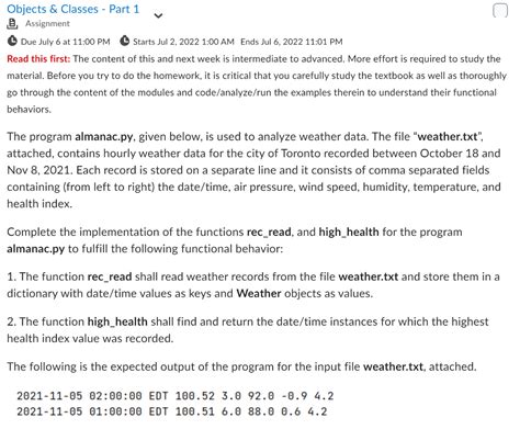 Solved Objects Classes Part 1 B Assignment Due July 6 Chegg