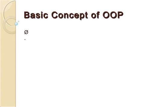 object oriented programming ppt