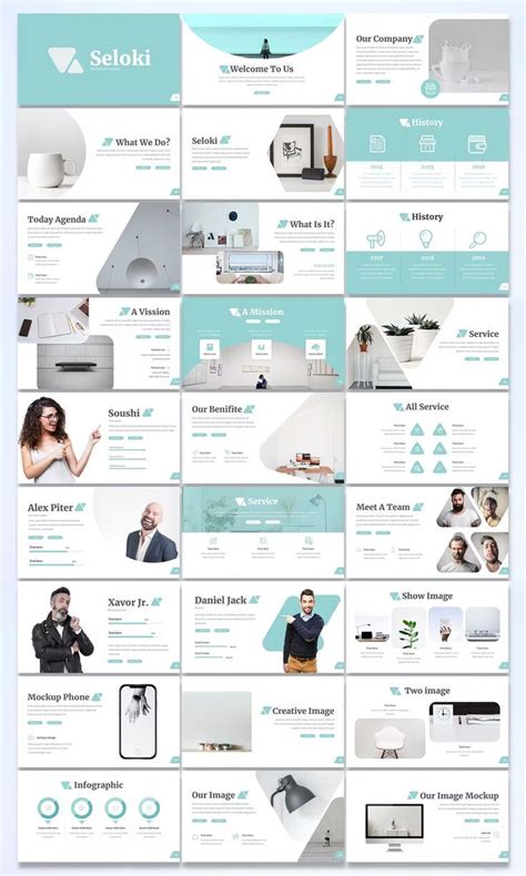 An Image Of A Bunch Of Web Pages With Different Layouts And Color Scheme For Each Page