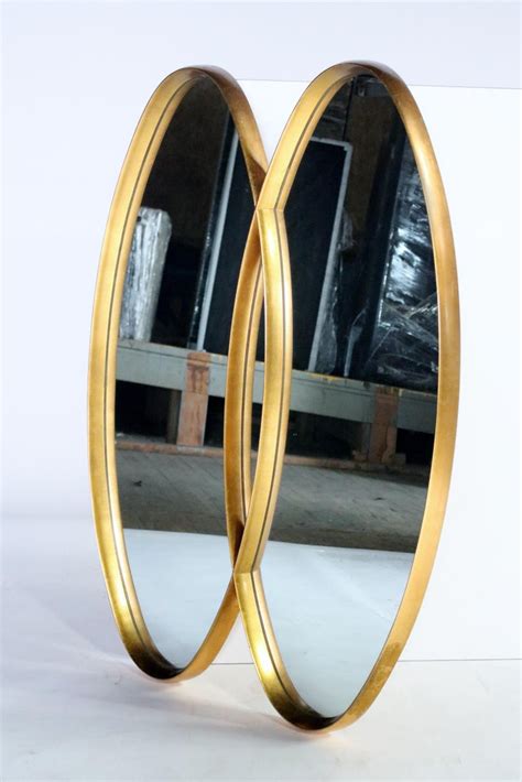 Dual Interlocking Gold Wood Frame Mirror For Sale At 1stdibs