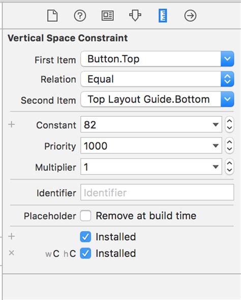 Xcode How Do I Know Which Size Class A Constraint Is For Stack