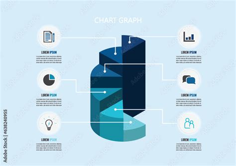 Infographic Pie Chart 6 Options For Content Diagram Flowchart Steps Parts Timeline