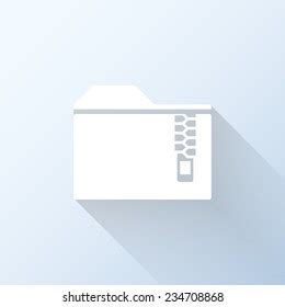 Flat Zip Folder Icon Vector Illustration Vector De Stock Libre De