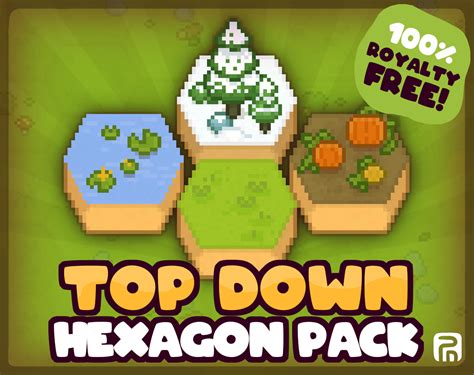 Free Hexagon Pixel Art Assets Hexagon Pixel Art Tileset Top Down By Penzilla