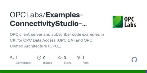 GitHub OPCLabs Examples ConnectivityStudio CSharp OPC Client Server And Subscriber Code