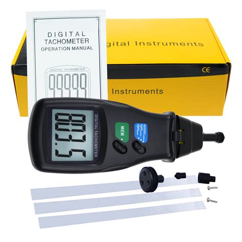 Tatk 745 Digital Laser Photo Tachometer 2in1 Non Contact And Contact Rpm