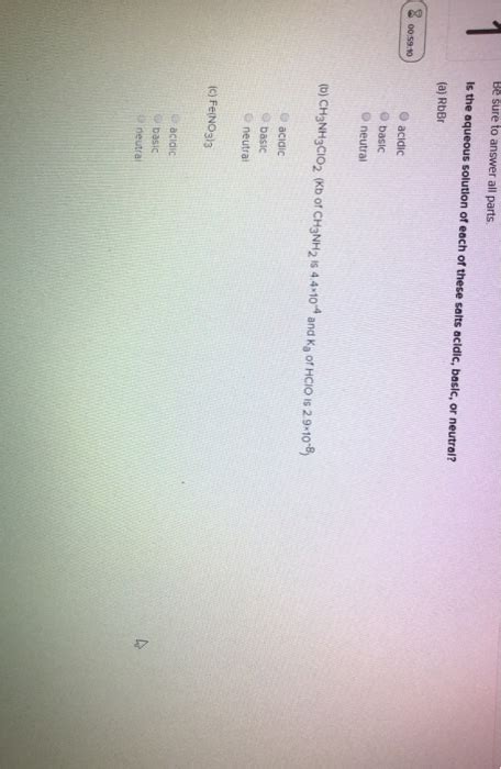 Solved Be Sure To Answer All Parts Is The Aqueous Solution Chegg