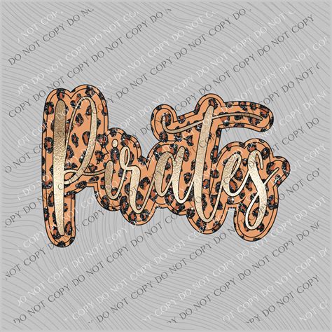 Pirates Script Leopard Glitter And Foil Png Digital Design Grove 123