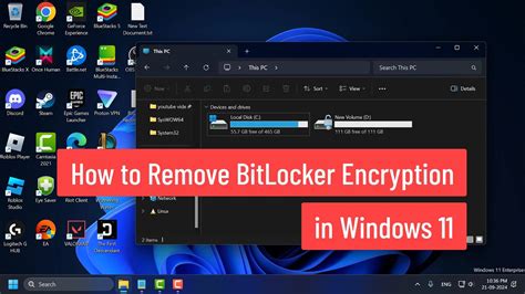 How To Remove Bitlocker Encryption In Windows 11 Youtube