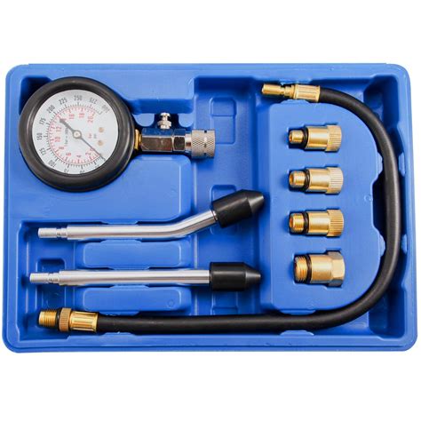 Buy Professional Petrol Engine Compression Tester Kit Fuel Cylinder Pressure Gauge Tool Set For