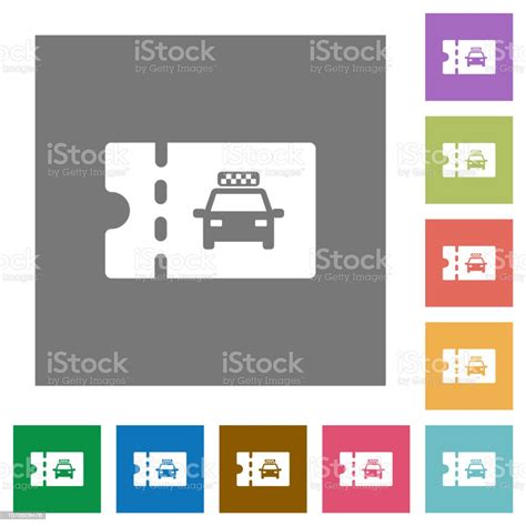 택시 할인 쿠폰 플랫 아이콘 광장 가득 찬에 대한 스톡 벡터 아트 및 기타 이미지 가득 찬 광고 교통수단 Istock