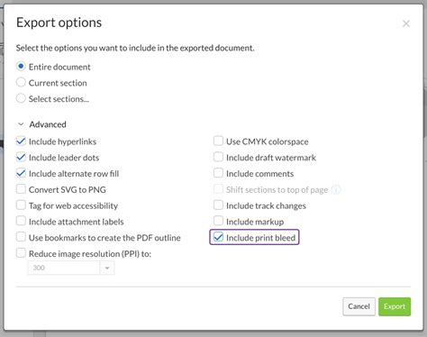 Use Print Bleed Support Center