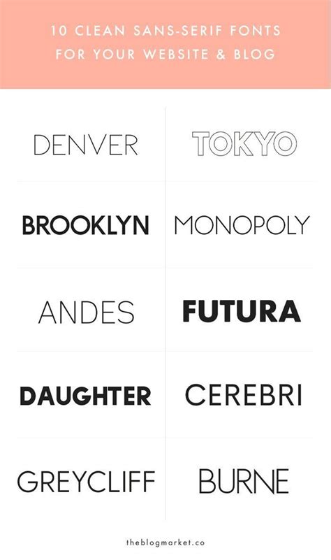 10 Crisp And Clean Sans Serif Fonts For Your Blog The Blog Market