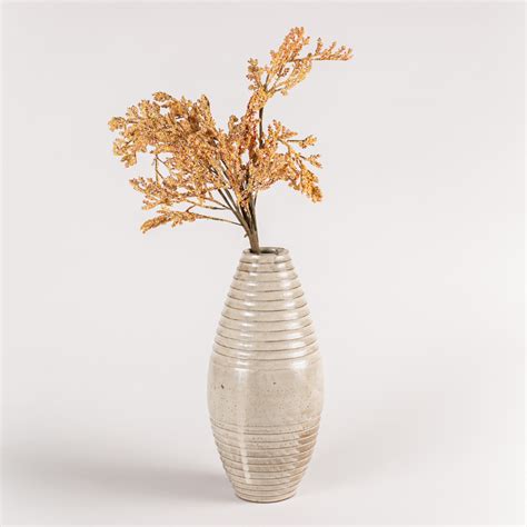 Ribbed Ceramic Vase
