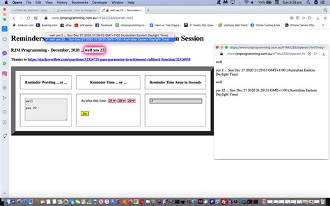 Dynamic Timer Web Browser Reminder Standing Order Tutorial Robert