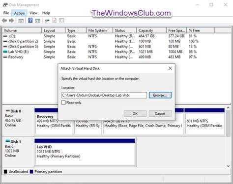 How To Mount Vhd Or Vhdx Virtual Hard Disk File In Windows