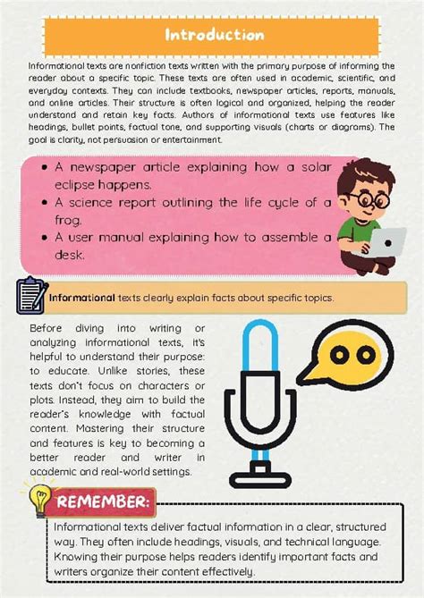Informational Texts Structure Features Language Visuals Tpt