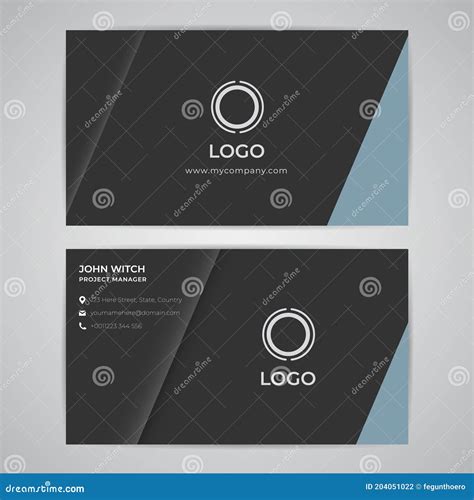 Abstract Modern Simple Business ID Card Template Design Graphic Vector