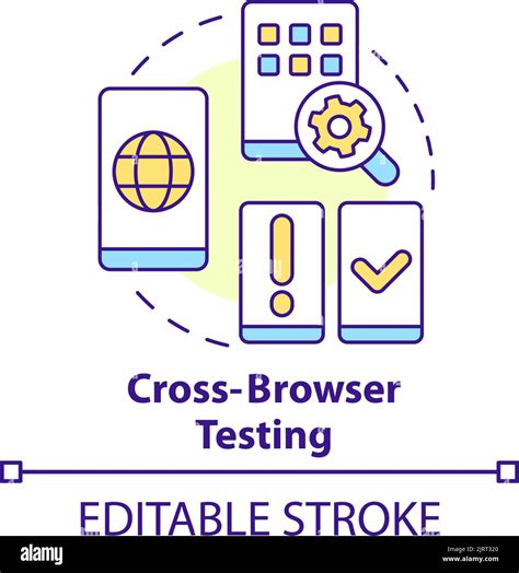 Cross Browser Testing Concept Icon Stock Vector Image Art Alamy