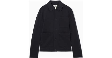 Cos Cotton Twill Utility Jacket In Blue For Men Lyst