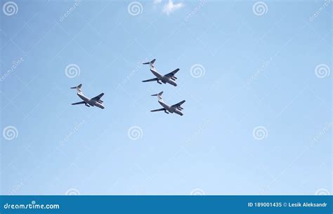 The Group Of Strategic Missile Carriers Tu 22m3 With Variable Wing