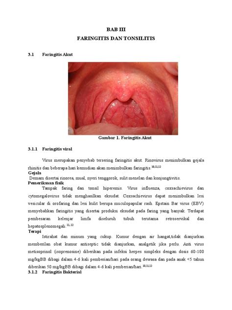 Bab Iii Tonsilofaringitis Pdf