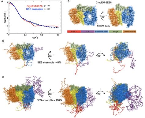 fitting saxs data to structural models of htt hap40 complex a