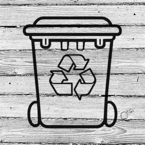 Recycling Bin Stencil Reusable Durable Washable Craft Stencil Use For Signs Walls Canvas