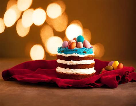 Праздничный пасхальный натюрморт с яйцами и тортом · бесплатная фотография от Pav1972 картинки