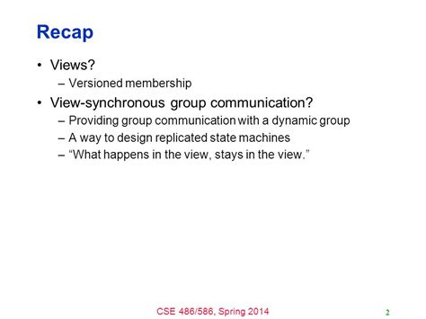 cse 486 586 spring 2014 cse 486 586 distributed systems consistency