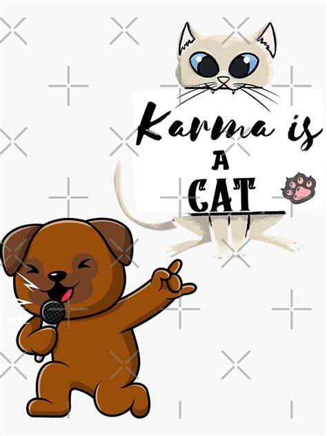 Midnights Taylor Swift Karma Is A Cat Sticker For Sale By