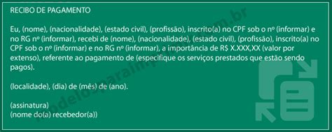 Exemplo De Recibo De Pagamento Word Novo Exemplo