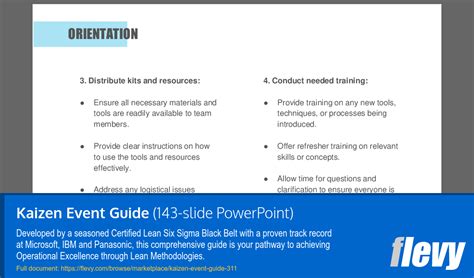 Kaizen Event Guide PowerPoint Slideshow View