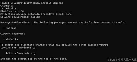 Conda Install Sklearn报错解决办法 Csdn博客