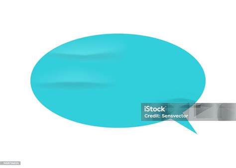 타원형 말풍선 또는 생각 상자 텍스트에 대한 격리된 주름진 종이 조각 문구 메시지 및 대화를 위해 배너에 공간을 복사하십시오 현실적인 스타일의 벡터 0명에 대한 스톡 벡터