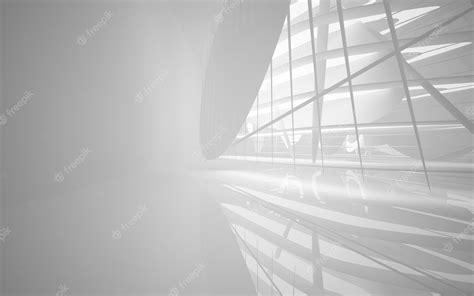 Premium Photo A White Room With A Glass Wall And A White Ceiling