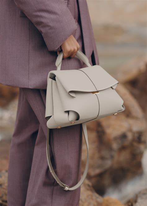 Polène Bag Mokki Textured Chalk